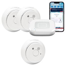 homematic IP Smart-Home-Zubeh&ouml;r &raquo;Starter Set Rauchwarnmelder - Rauchmelder 3 R&auml;ume&laquo; Zertifiziert nach EN 14604 und vfdb 14-01 durch das KRIWAN 