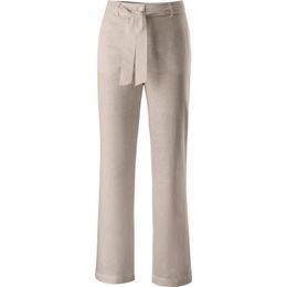 CR&Eacute;ATION L Damen Palazzohose mit Bindeg&uuml;rtel beige Gr&ouml;&szlig;e 36