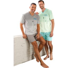 Herren Shortys grau + t&uuml;rkis Gr&ouml;&szlig;e 44/46