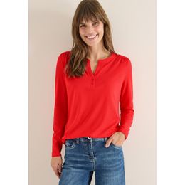 Cecil Damen Tunikashirt Split Neck mit Knopfdetail M (40)