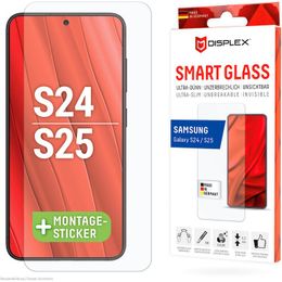 Displex Displayschutzglas &raquo;Smart Glass&laquo; f&uuml;r Samsung Galaxy S24;Samsung Galaxy S25 Displayschutzfolie Displayschutz kratzer-resistent 9H unzerbrechlich 