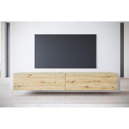 Home Affaire Lowboard &raquo;LOWBOARD VERA, wahlweise mit oder ohne Beleuchtung&laquo; Modernes griffloses TV-Board, 180 cm TV-Schrank, stehend und h&auml;ngend braun