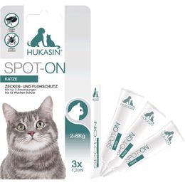 Hukasin Spot-on Zecken- u.Flohschutz Amp.f. Katzen 3X0.7 ml