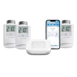 homematic IP Heizk&ouml;rperthermostat &raquo;Starter Bundle Heizen f&uuml;r 3 Heizk&ouml;rper&laquo; Kunststoff Kompaktes Design f&uuml;r eine flexible Platzierung