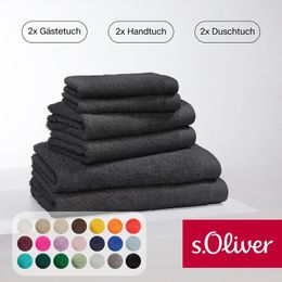 s.Oliver Handtuch Set &raquo;s.Oliver, Premium Qualit&auml;t, 600 gr/m&sup2;&laquo; Set 6 Stk. Walkfrottier 2 G&auml;stet&uuml;cher 30x50, 2 Handt&uuml;cher 50x100, 2 Duscht&uuml;cher 70x140 