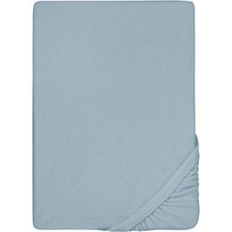Biberna Spannbettlaken &raquo;Pepe&laquo; weicher Frottee-Stretch blau Frottee, Obermaterial: 80% Baumwolle, 20% Polyester