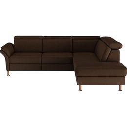 Home Affaire Ecksofa &raquo;Calypso L-Form&laquo; mit Relaxfunktion motorisch im Sofa 2,5- Sitzer braun 100% Polyester