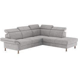 Home Affaire Ecksofa &raquo;Calypso L-Form&laquo; mit Relaxfunktion motorisch im Sofa 2,5- Sitzer grau 100% Polyester