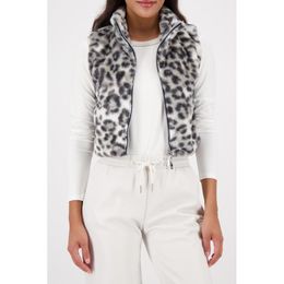 monari Damen Fellimitatweste &raquo;Weste fake fur Leo&laquo; Regular fit mit Stehkragen 46