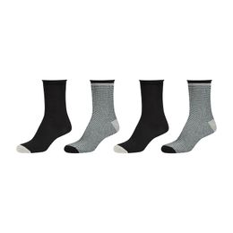 Camano Herren Langsocken &raquo;silky touch&laquo; 4 Stk. tlg. mit verst&auml;rkter Ferse schwarz 35-38