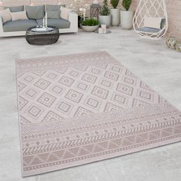 Paco Home Teppich &raquo;Vermont 184&laquo; rechteckig 4 mm H&ouml;he Flachgewebe, modernes Design mit Rauten, gesteift, Outdoor geeignet beige Polypropylen