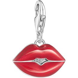 Thomas Sabo Damen Thomas Sabo Charm-Einh&auml;nger &raquo;roter Kussmund&laquo; bunt