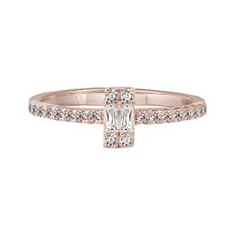 CAI Ca&iuml; Damen CA&Iuml; Fingerring &raquo;925 Sterling Silber ros&eacute; vergoldet mit Zirkonia&laquo; rot