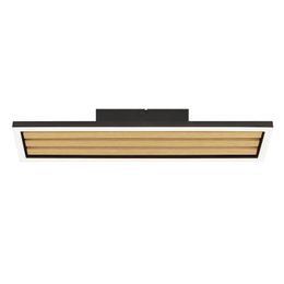 Brilliant LED Deckenleuchte &raquo;Calma&laquo; LED-Modul 1 Stk. Warmwei&szlig; 3000 K, dimmbar, Holz/Metall, schwarz