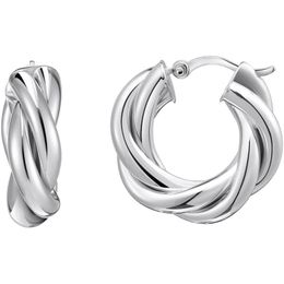 Thomas Sabo Damen Thomas Sabo Paar Creolen &raquo;Schmuck Silber 925 Ohrringe gedrehtes Design&laquo; silber