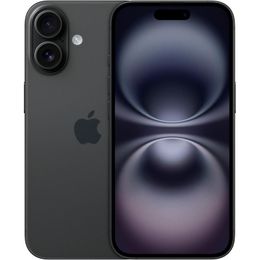 Apple Smartphone &raquo;iPhone 16&laquo; Schwarz schwarz Robustes iPhone 16 Design mit 6,1" Super Retina XDR Display & Aluminium in Raumfahrt-Qualit&auml;t. Ceramic Shield: 