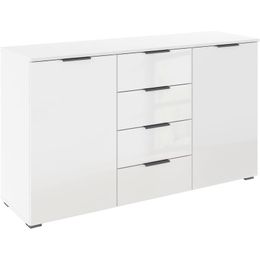 OTTO home Kombikommode &raquo;Sideboard Schubladenkommode AGORDO mit Dekor- oder Hochglanzfront&laquo; in zwei Griff-Farben, Breite 120 cm, vier gro&szlig;e Schubladen,