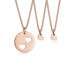 Elli Damen Schmuckset &raquo;Trio Herz Mutter Kind Cut Out Herz Set 925 Sterling Silver&laquo; () rosa