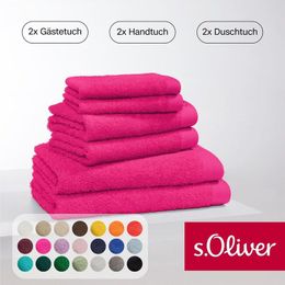 s.Oliver Handtuch Set &raquo;s.Oliver, Premium Qualit&auml;t, 600 gr/m&sup2;&laquo; Set 6 Stk. Walkfrottier 2 G&auml;stet&uuml;cher 30x50, 2 Handt&uuml;cher 50x100, 2 Duscht&uuml;cher 70x140 
