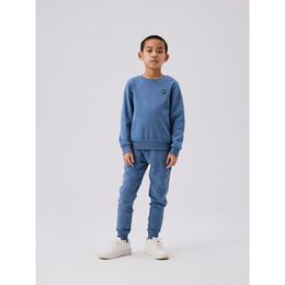 name it Jungen Sweatshirt &raquo;NKMVIMO f&uuml;r Jungen mit B&uuml;ndchen und klassischer Form&laquo;, unifarben, casual, regular fit, Baumwollmischung, Rundhals blau 116