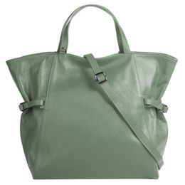 Samantha Look Damen Shopper echt Leder, Made in Italy gr&uuml;n