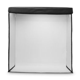 Hama Falthintergrund &raquo;Mini-Fotostudio-Set f. Produktbilder (faltbar, LED-Ringlicht, 50x50cm)&laquo; wei&szlig; Kunststoff Einfache Handhabung: Photobox leicht zu 