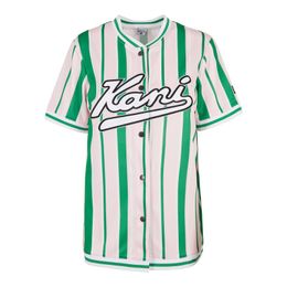 Karl Kani Damen Langarmhemd &raquo; Damen KW223-044-1 Varsity Stripe Baseball Shirt&laquo; 1 Stk. XS, US-Gr&ouml;&szlig;en