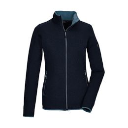 Killtec Damen Fleecejacke &raquo;KOW 111 WMN KNT FLC JCKT&laquo; Strickfleecejacke, Melange-Optik, Stretch, verschlie&szlig;bare Taschen blau 48