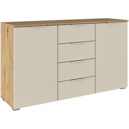 OTTO home Kombikommode &raquo;Sideboard Schubladenkommode AGORDO mit Dekor- oder Hochglanzfront&laquo; in zwei Griff-Farben, Breite 120 cm, vier gro&szlig;e Schubladen,