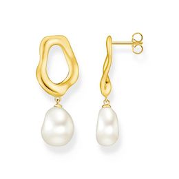 Thomas Sabo Damen Thomas Sabo Paar Ohrstecker &raquo;Natural Beauty Ohrringe mit Perlen Bold Elegance&laquo; mit S&uuml;&szlig;wasserzuchtperle gold
