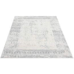 Carpet City Teppich &raquo;ANTIK232&laquo; rechteckig 10 mm H&ouml;he Kurzflor, 3D-Optik, Klassisch-Modern f&uuml;r Wohnzimmer, Schlafzimmer grau Polyester