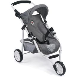Bayer Chic 2000 CHIC2000 Puppenbuggy &raquo;Jogging-Buggy Lola&laquo; mit klappbarem Verdeck grau Puppenbuggy