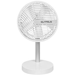 Gutfels Tischventilator &raquo;&raquo;VENTI 3020 R&laquo;&laquo; 20 cm Durchmesser bis zu 10 h Akkulaufzeit, &Oslash; 20 cm, 4 Stufen, leise, modernes Design wei&szlig; Die integrierte 