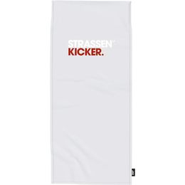 Quelle Sporthandtuch &raquo;Stra&szlig;enkicker&laquo; mit dekorativem "Stra&szlig;enkicker" Schriftzug grau Microfaser, Obermaterial: 100% Polyester