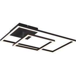 REALITY LEUCHTEN LED Deckenleuchte &raquo;Padella&laquo; LED-Board 1 Stk. Neutralwei&szlig; bewegliche LED Elemente, 4000K neutralwei&szlig;, dimmbar, 3000 Lumen schwarz