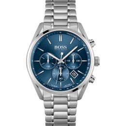 BOSS Herren BOSS Chronograph &raquo;CHAMPION&laquo; Quarzuhr, Herrenuhr, Armbanduhr, Stoppfunktion, Edelstahlarmband silber