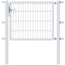 Alberts Zauneinzelt&uuml;r &raquo;Flexo&laquo; 100 cm Breite, in versch. H&ouml;hen silber Stahl