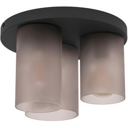Eglo Deckenleuchte &raquo;Colomera Deckenlampe, Wohnzimmerlampe, Metall und Glas, E27, Lampe&laquo; E27 1 Stk. Wand-/Deckenleuchte - H24 x &Oslash;35 cm - schwarz - 