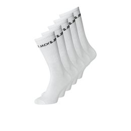 Jack & Jones PlusSize Jack & Jones Plussize Herren Jack & Jones PlusSize Tennissocken &raquo;JACBASIC LOGO TENNIS SOCK 5 PAC PLS NOOS&laquo; Packung, 5 Stk. tlg. wei&szlig; 47 (50)