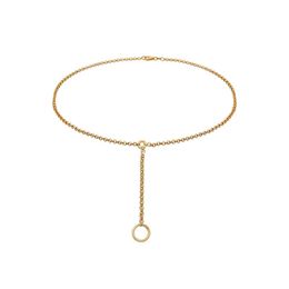Elli Damen Collierkettchen &raquo;Choker Y-kette mit Kreis 925 Silber&laquo;