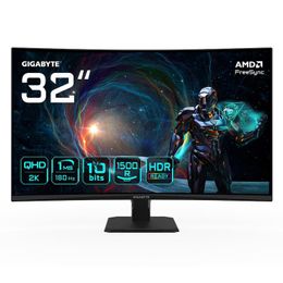 Gigabyte Curved-LED-Monitor &raquo;GS32QCA&laquo; 80 cm/32 2560 x 1440 px QHD 1 Reaktionszeit 180 Hz neigbar, Eyesafe 2.0, HDR-Ready-, AMD FreeSync schwarz Neigbar, Free-