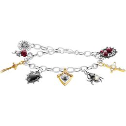 Thomas Sabo Damen Thomas Sabo Armband &raquo;True Romance, Kreuz, Ros&eacute;, Spinnen-Optik&laquo; mit Zirkonia (synth.), Saphir (synth.) - mit S&uuml;&szlig;wasserzuchtperle 