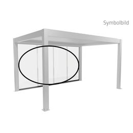 BioHort Glasschiebet&uuml;r &raquo;Klarglas Gr. 3,5 m f&uuml;r Pergola, verschiedene Farben&laquo; 327,5x 234,9 cm, Glaselemente aus 10 mm ESG Glas, Stahl