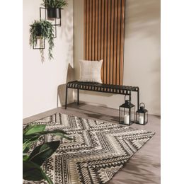 benuta Nest In- & Outdoor-Teppich Cleo Schwarz 200x300 cm - Teppich f&uuml;r Balkon, Terrasse & Garten