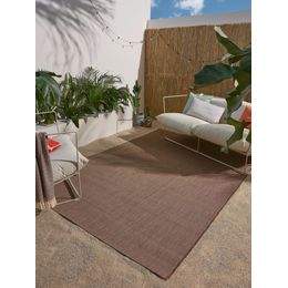 benuta Nest In- & Outdoor-Teppich Metro Braun 160x230 cm - Teppich f&uuml;r Balkon, Terrasse & Garten