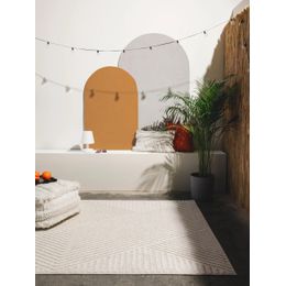 benuta Pop In- & Outdoor-Teppich Mars Cream 240x340 cm - Teppich f&uuml;r Balkon, Terrasse & Garten