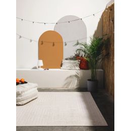 benuta Pop In- & Outdoor-Teppich Mars Cream 160x230 cm - Teppich f&uuml;r Balkon, Terrasse & Garten