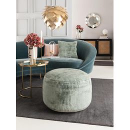 benuta Pure - Pouf Nova Hellgr&uuml;n 55x55x30 cm