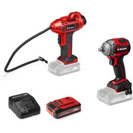 Einhell Akku-Schlagschrauber &raquo;PROFESSIONAL Maschinen-Set TP-CW 18/350-C + CE-CC 18 Kit&laquo; mit Akku-Autokompressor und PXC-Starter-Kit, Inkl. Akku und Ladeger&auml;t 
