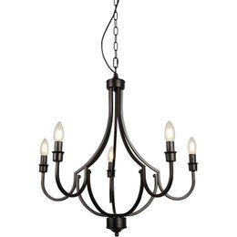 Searchlight Kronleuchter &raquo;Lodge 5Lt Pendant - Black Metal&laquo; E14 1 Stk. schwarz